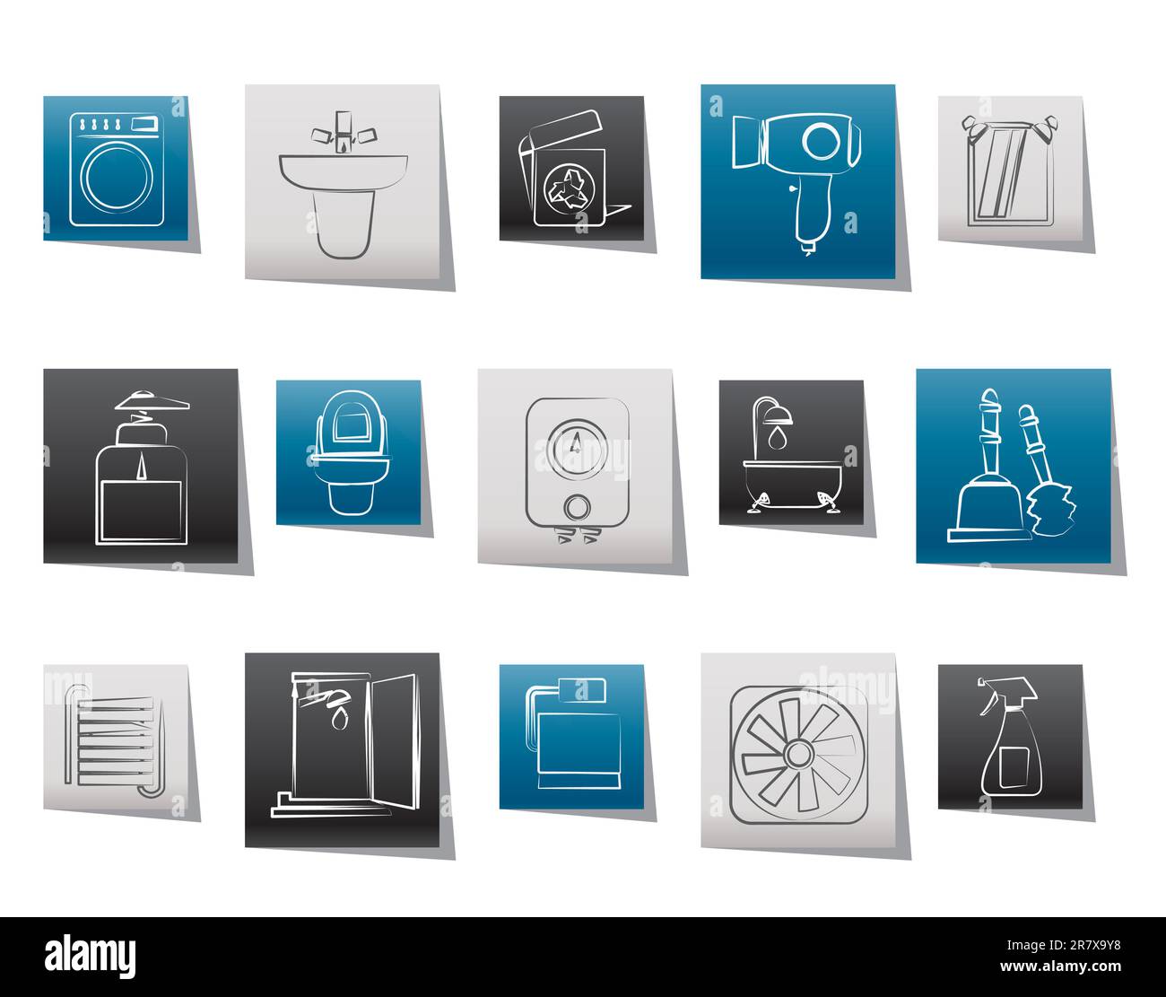 Commercial bathroom Stock Vector Images - Alamy