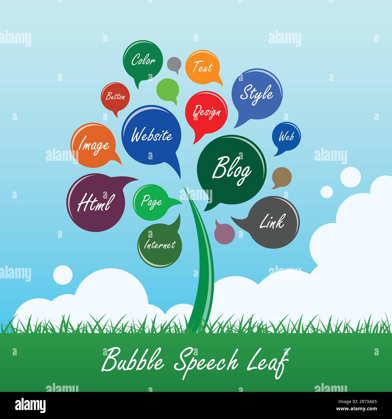 Bubble tree plant Stock Vector Images - Alamy
