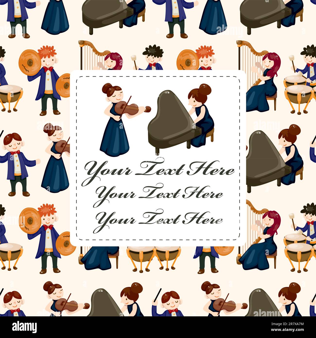 Female instrument performance Stock Vector Images - Alamy