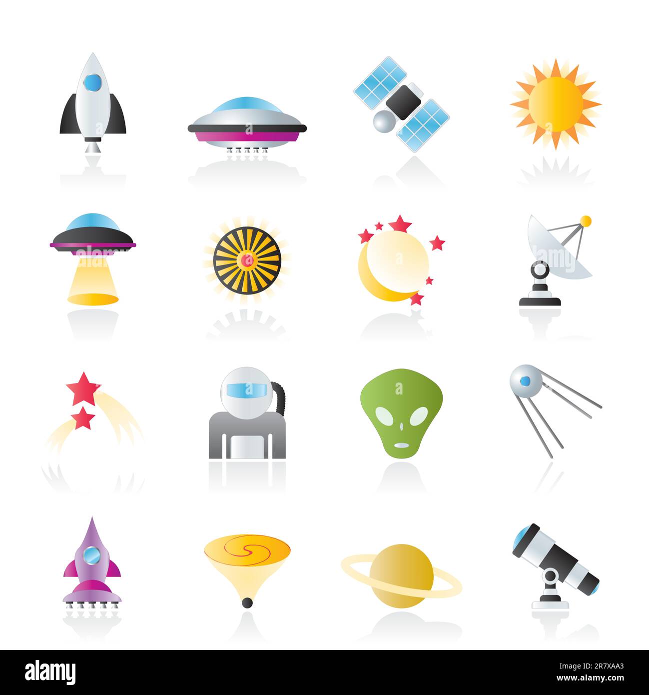 astronautics, space and universe icons - vector icon set Stock Vector Image & Art - Alamy