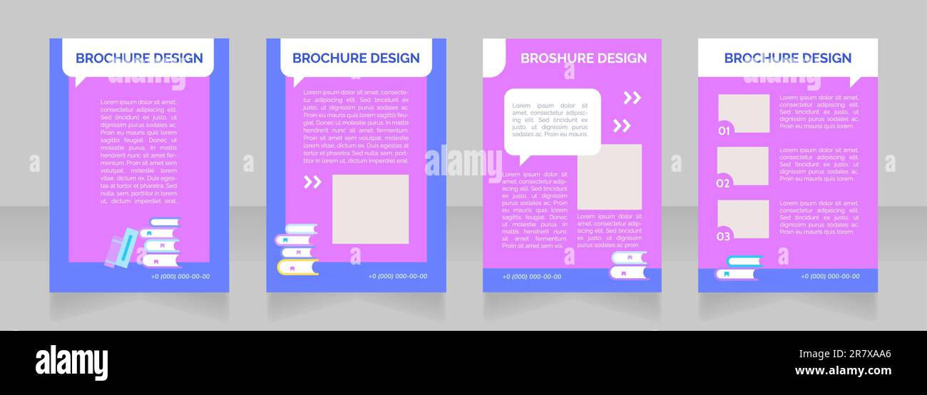 Educational institution advertising blank brochure layout design Stock ...