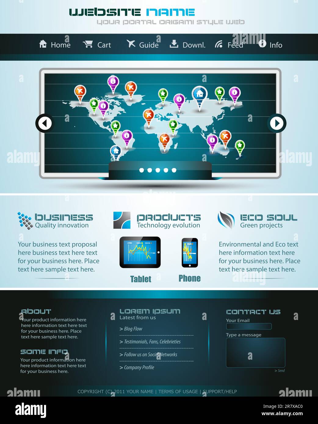 Complex Origami Website - Elegant Design for Business Presentations ...