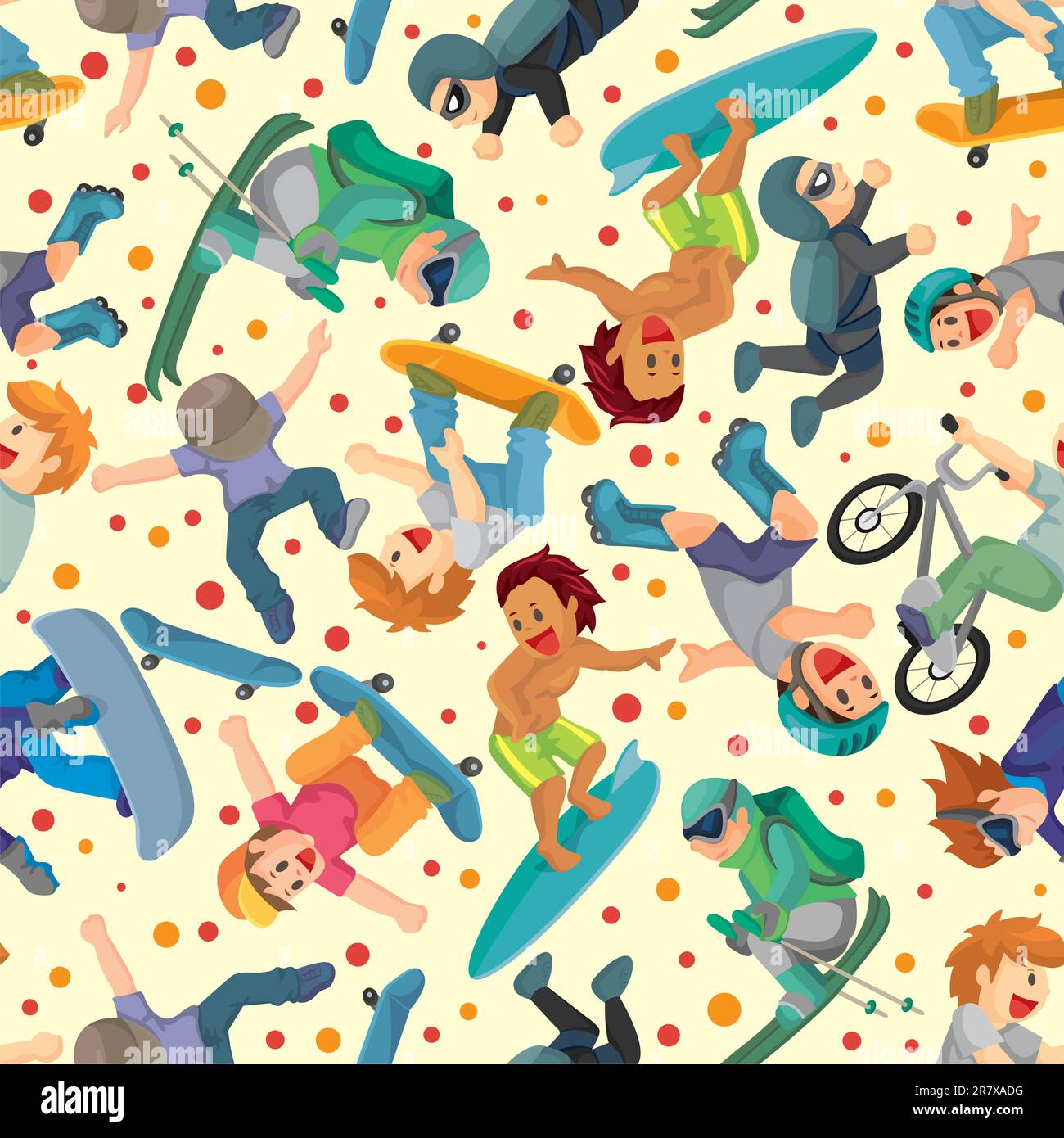 seamless extreme sport pattern Stock Vector Image & Art - Alamy