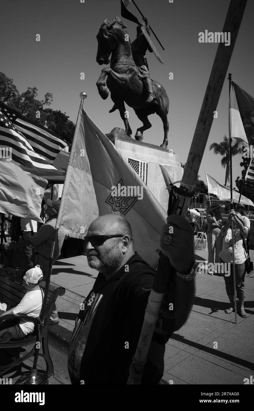 San Diego, California, USA. 17th June, 2023. Demonstrators are shown ...