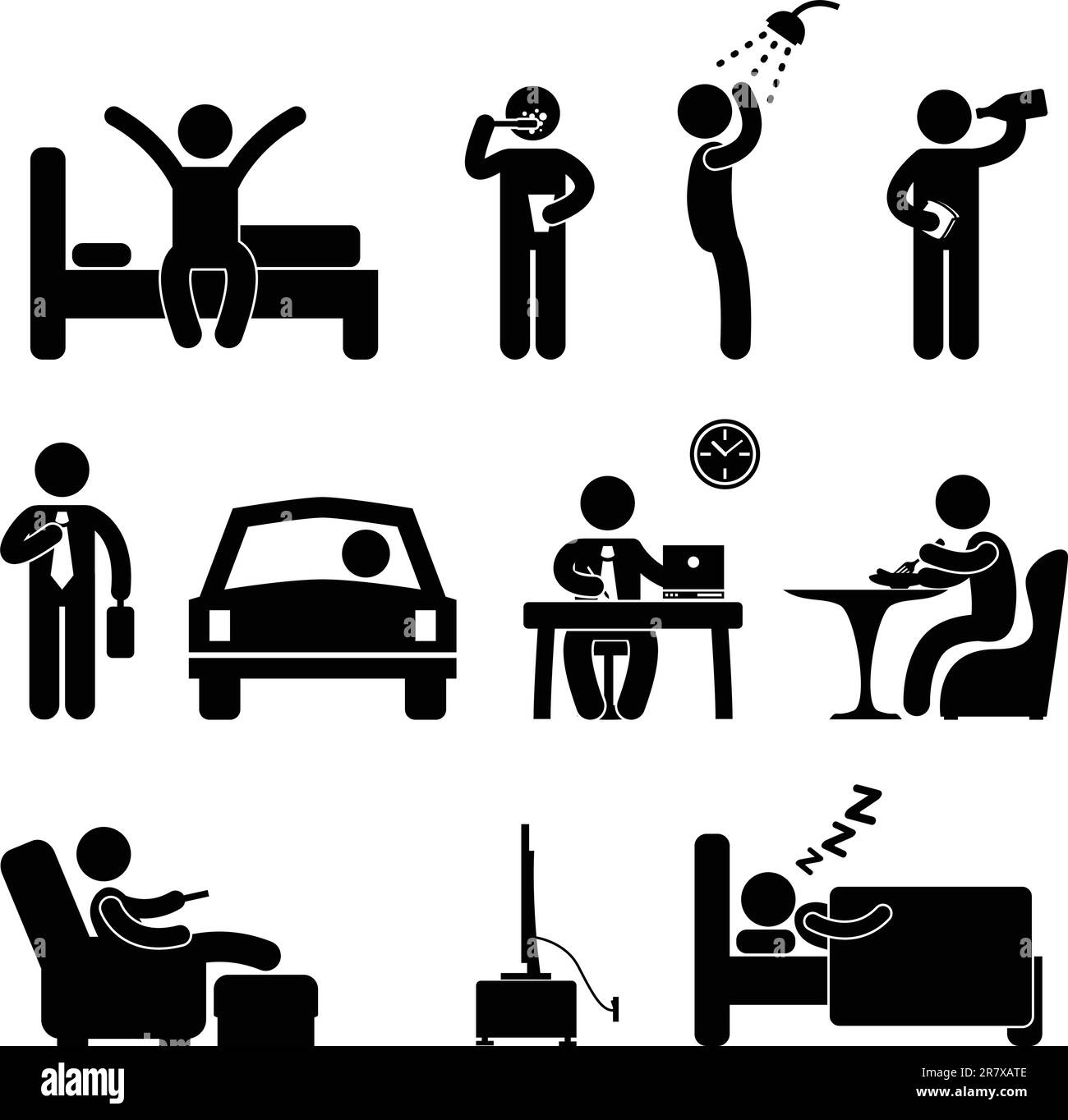 Daily routine Cut Out Stock Images & Pictures - Alamy