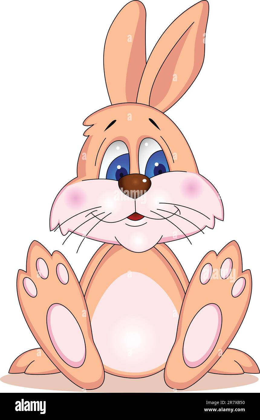 Funny rabbit cartoon illustration Stock Vector Image & Art - Alamy