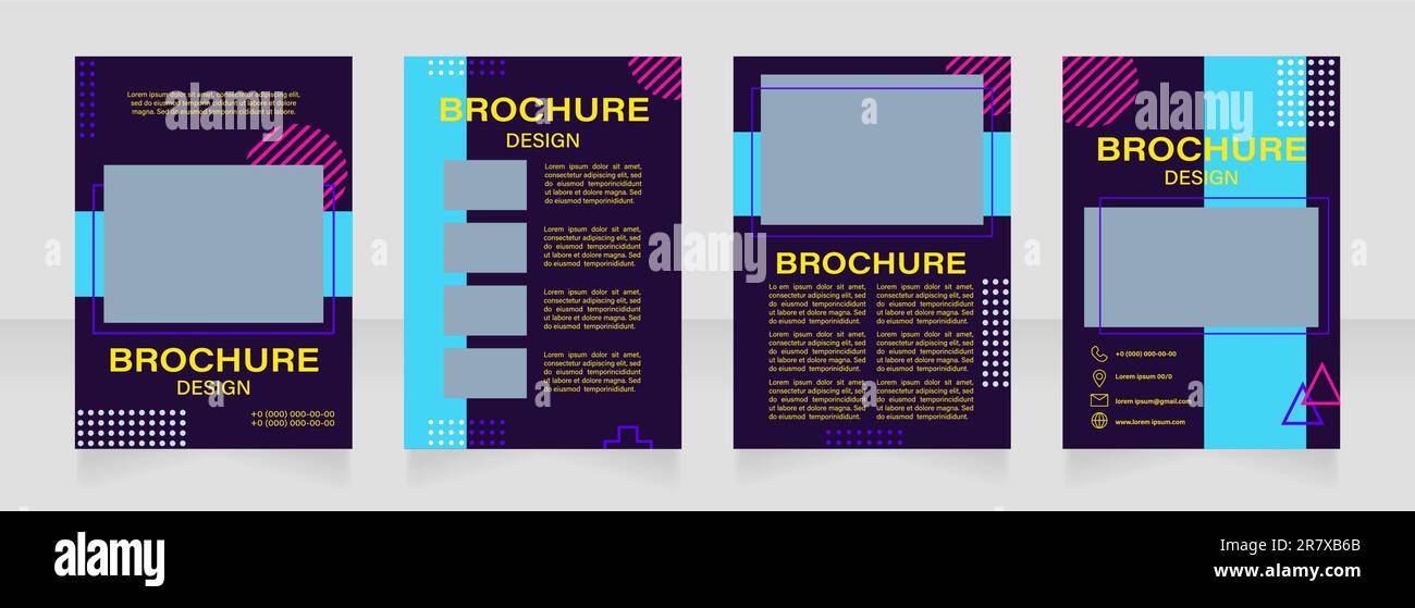 Paintings exhibition event blank brochure layout design Stock Vector ...
