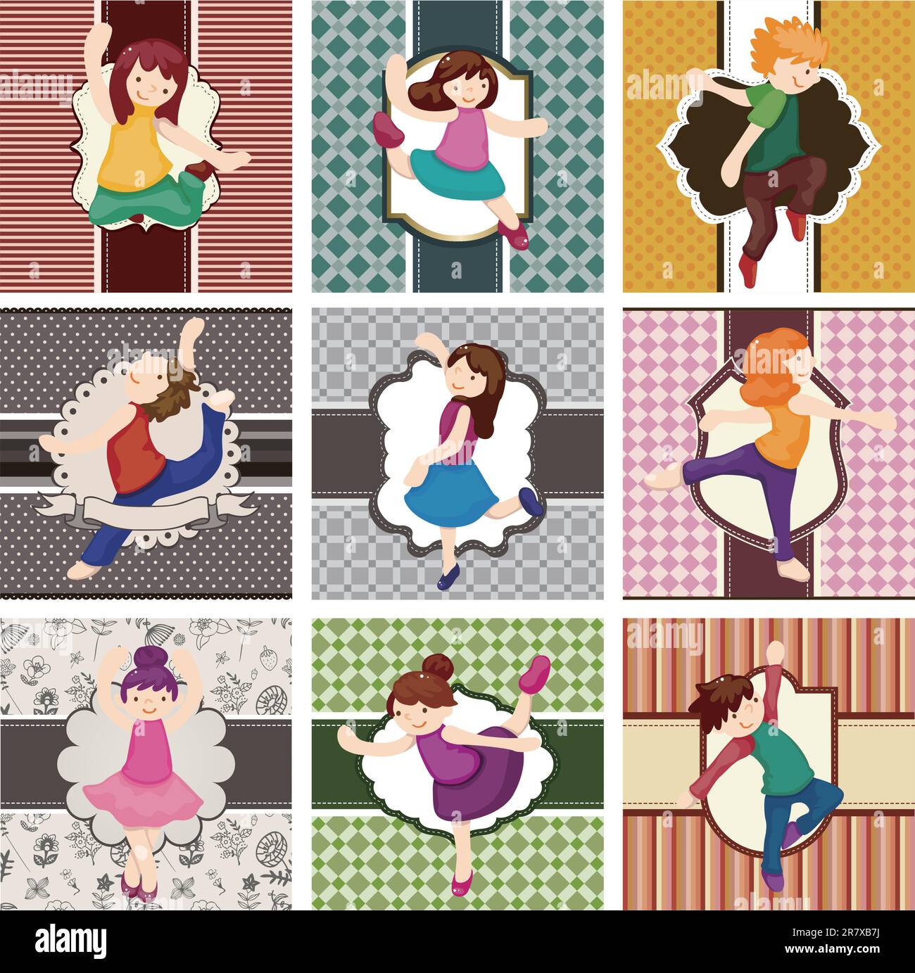 cartoon dancer card Stock Vector Image & Art - Alamy