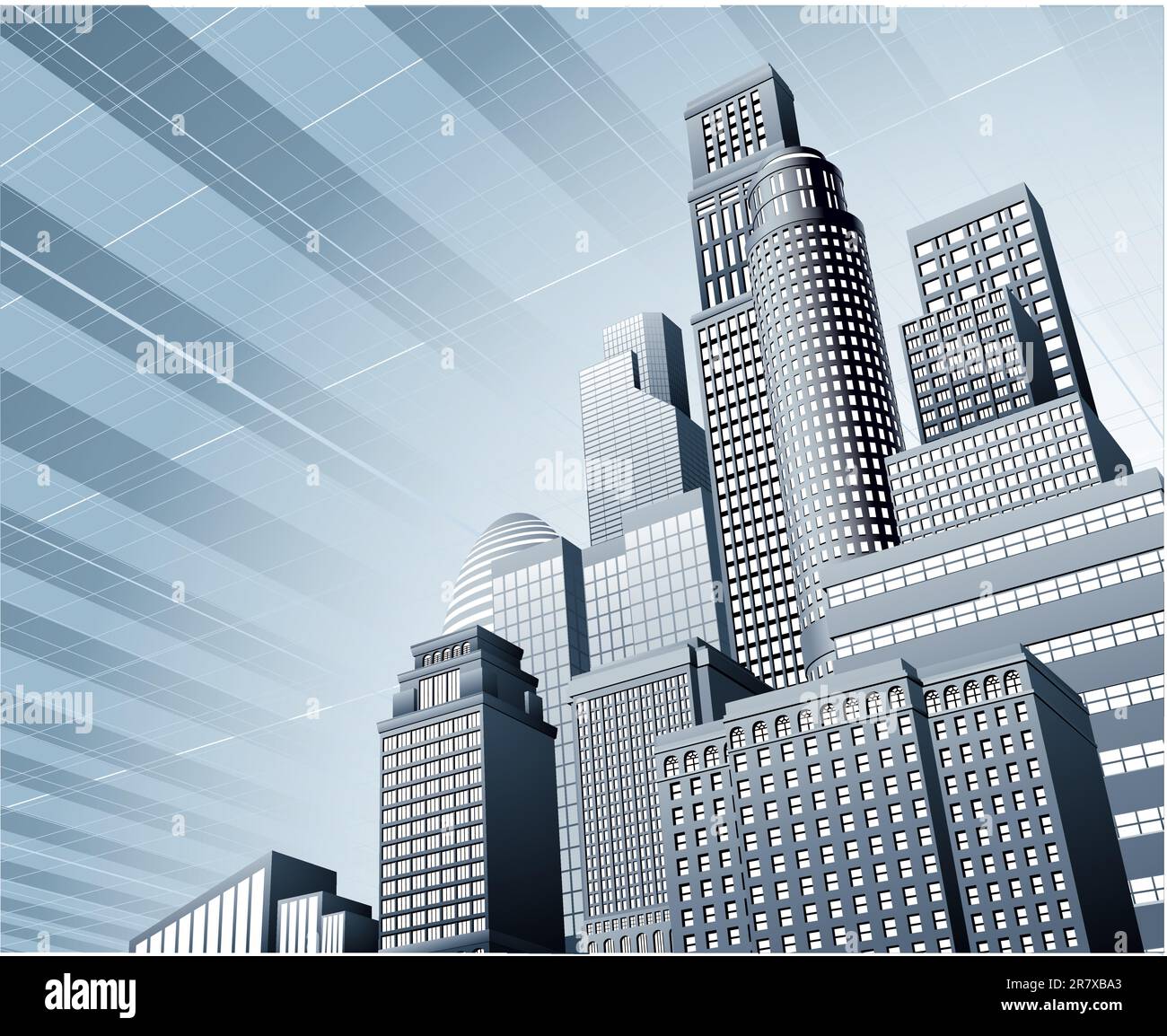 Downtown business block Stock Vector Images - Alamy
