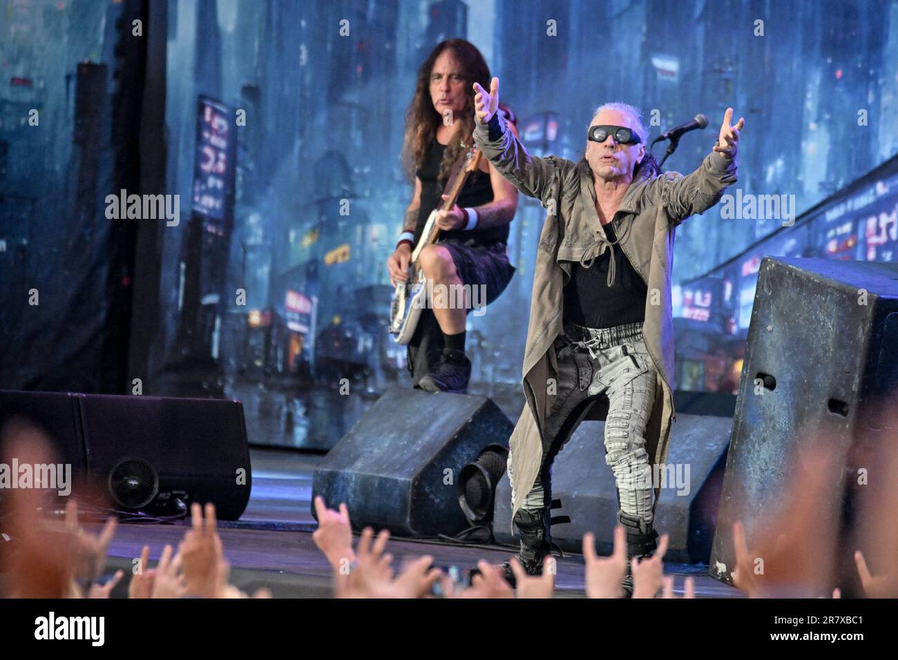 Clisson, France. 17th June, 2023. Iron Maiden performing live on stage ...