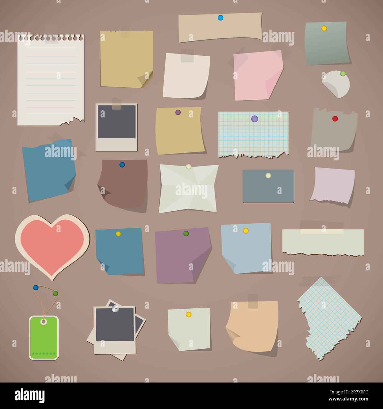 Old notice board Stock Vector Images - Alamy