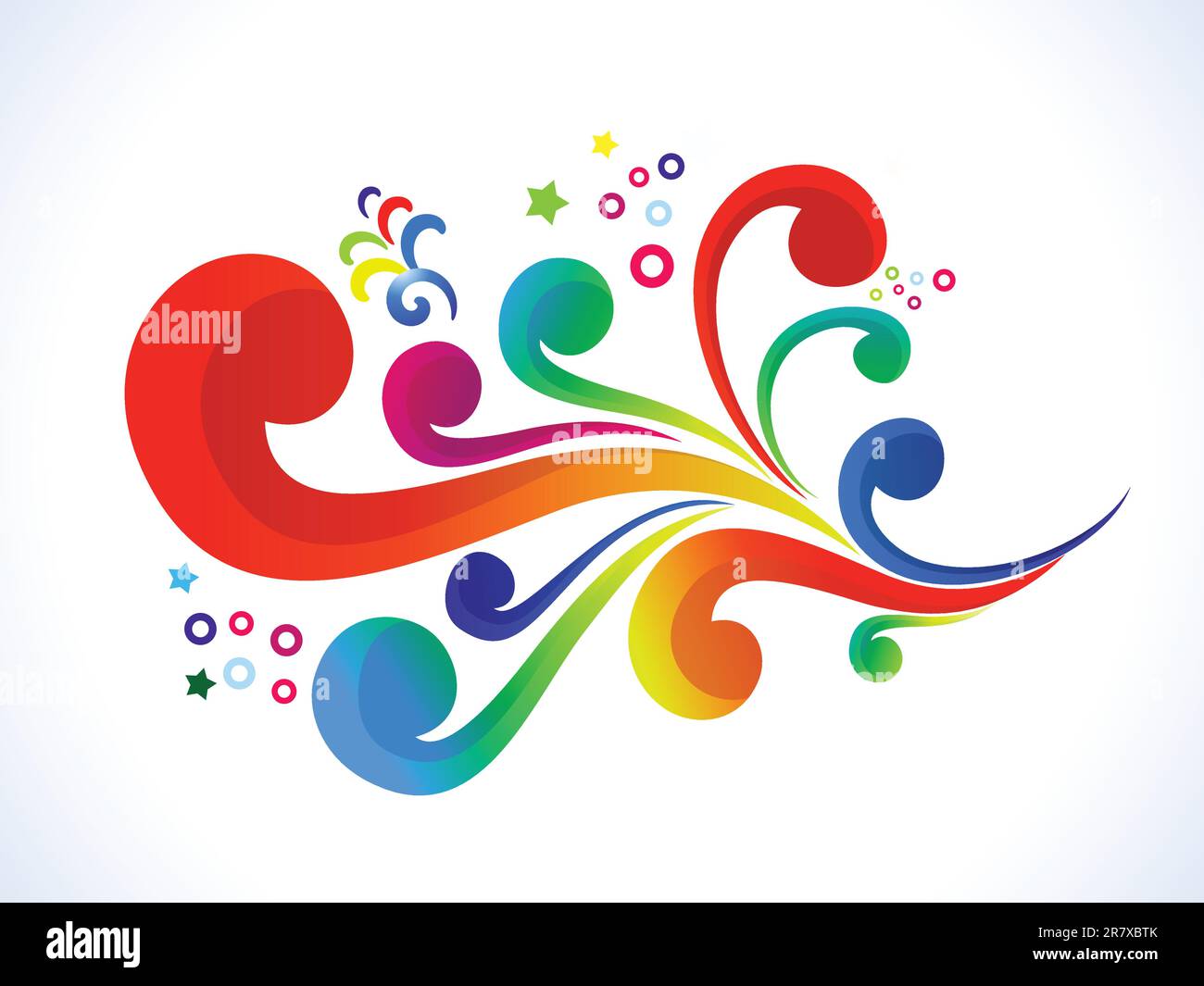 abstract colorful floral vector illustration Stock Vector Image & Art ...