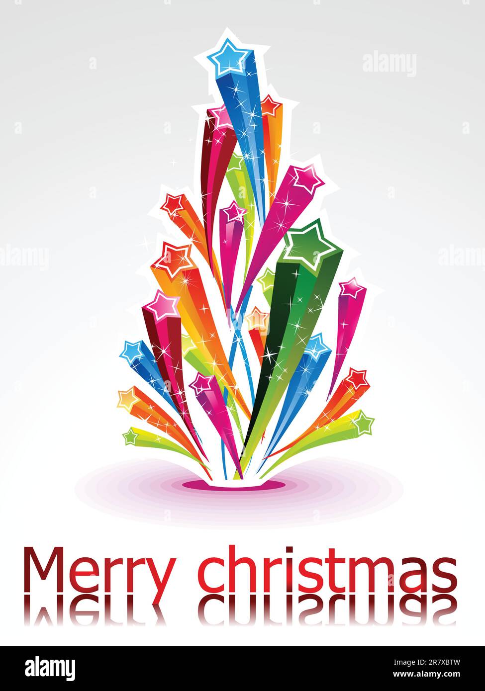 abstract christmas tree with star vector illustrator Stock Vector Image ...