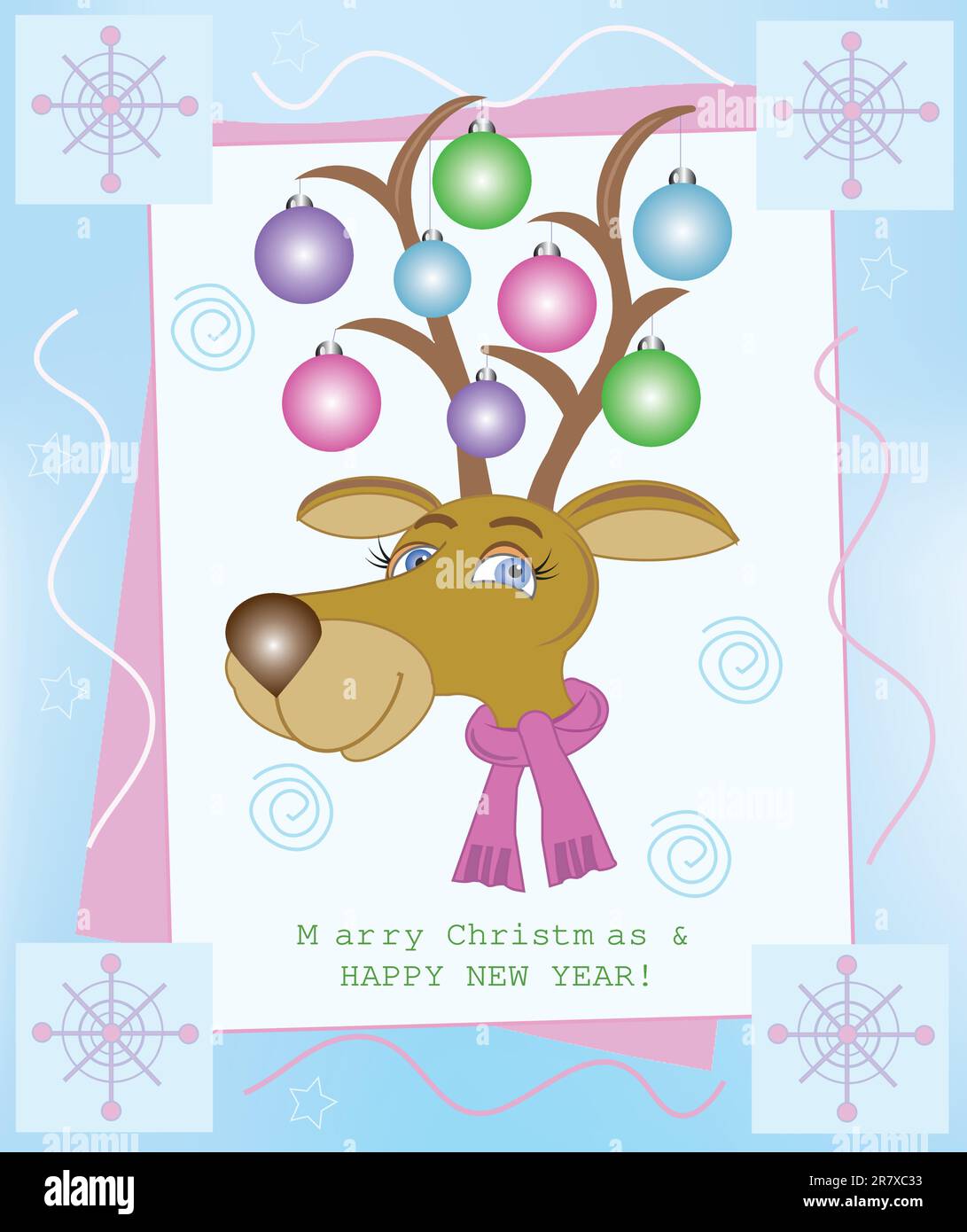 Christmas frame happy new Stock Vector Images - Alamy