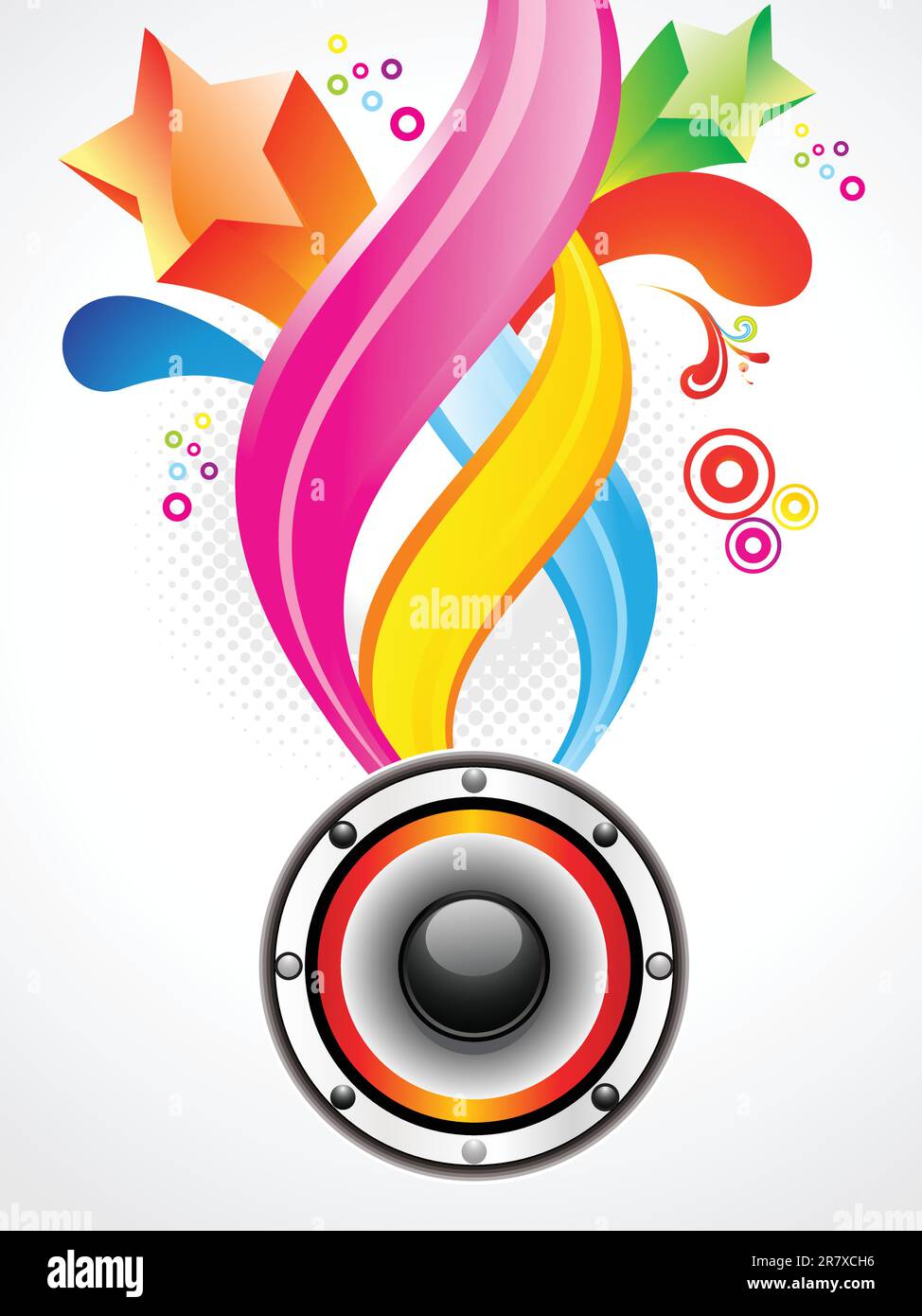 abstract colurful magical wave with sound vector illustration Stock ...