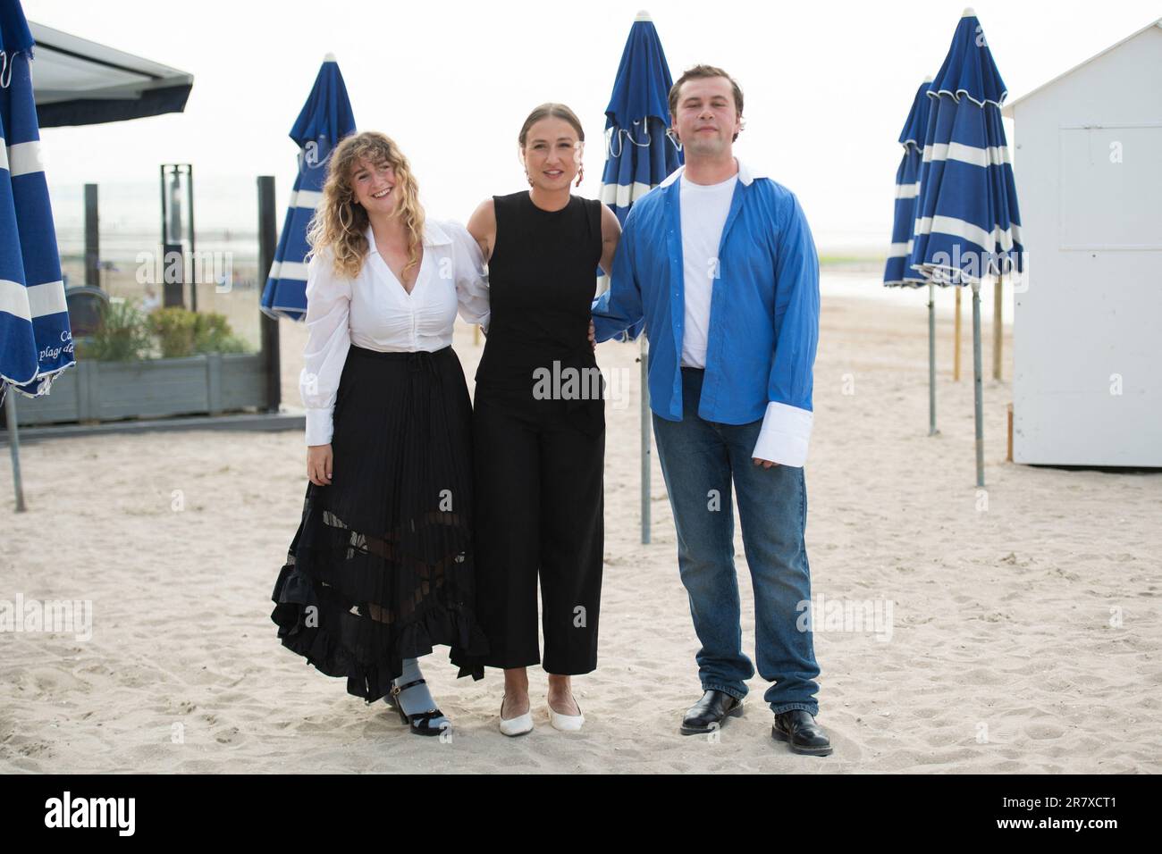 Cabourg, France. 17th June, 2023. Elise Amblard, Jeanne Hurt and Leo ...