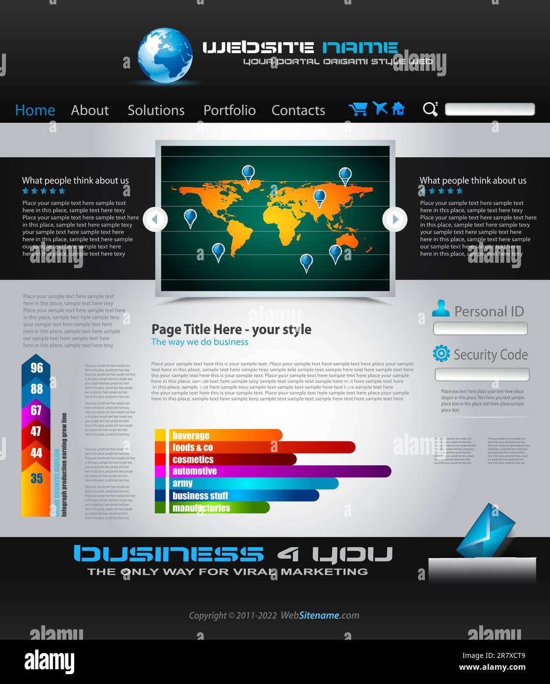 Complex Origami Website - Elegant Design for Business Presentations ...