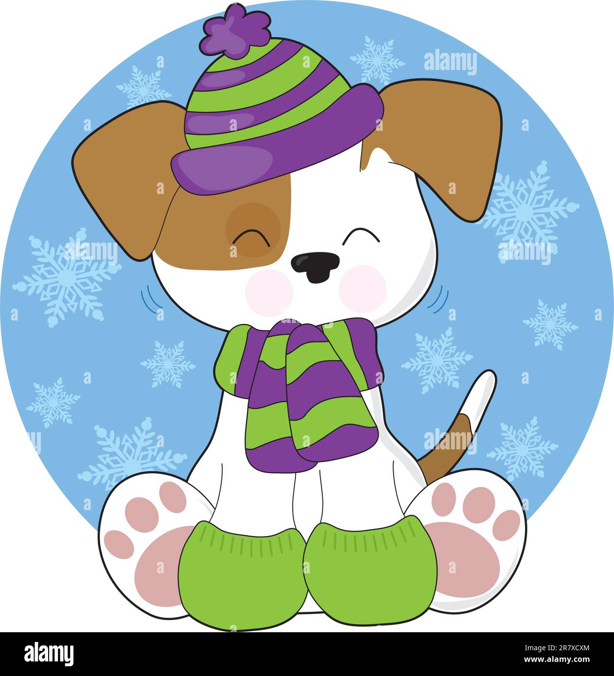 Dog Quivering Front Legs Clipart