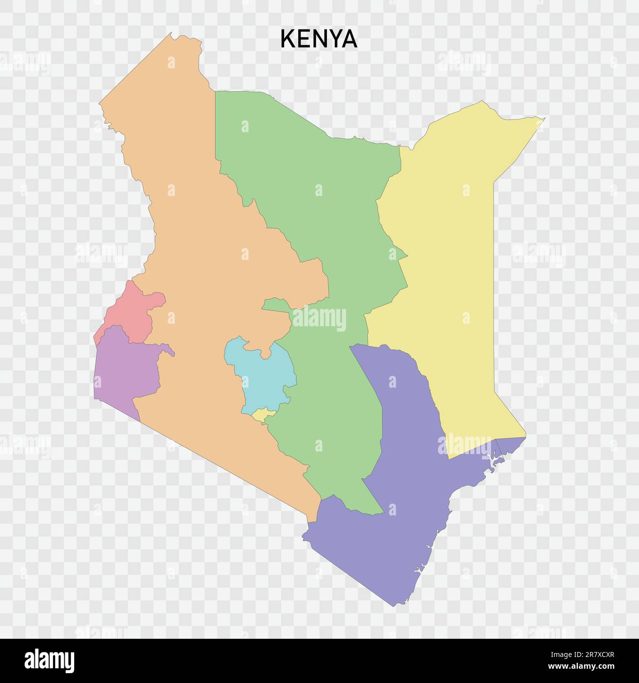 Map of kenya hi-res stock photography and images - Alamy