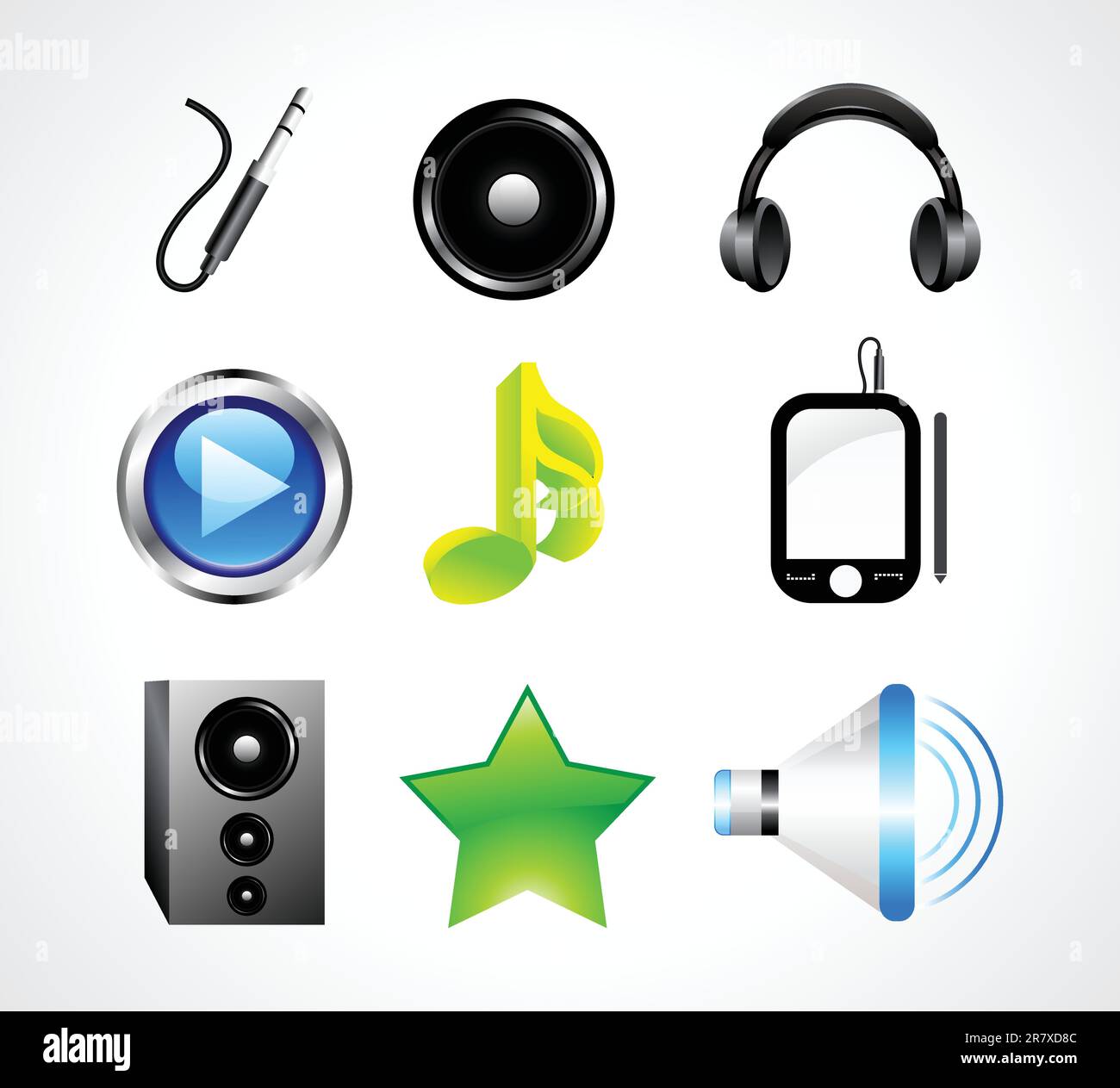 Play media phone music Stock Vector Images - Alamy