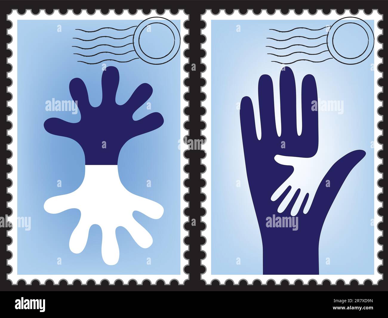 Hand with mail Stock Vector Images - Alamy