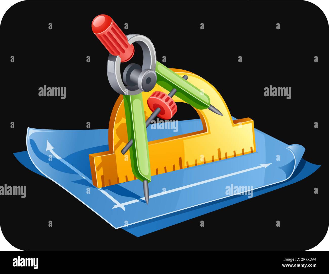 School black ruler on Stock Vector Images - Alamy