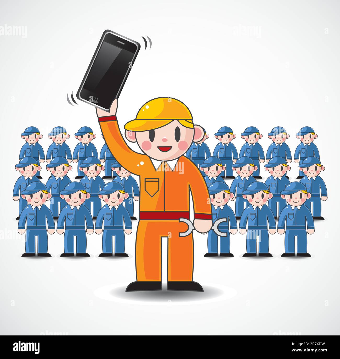 cartoon fix worker team Stock Vector Image & Art - Alamy