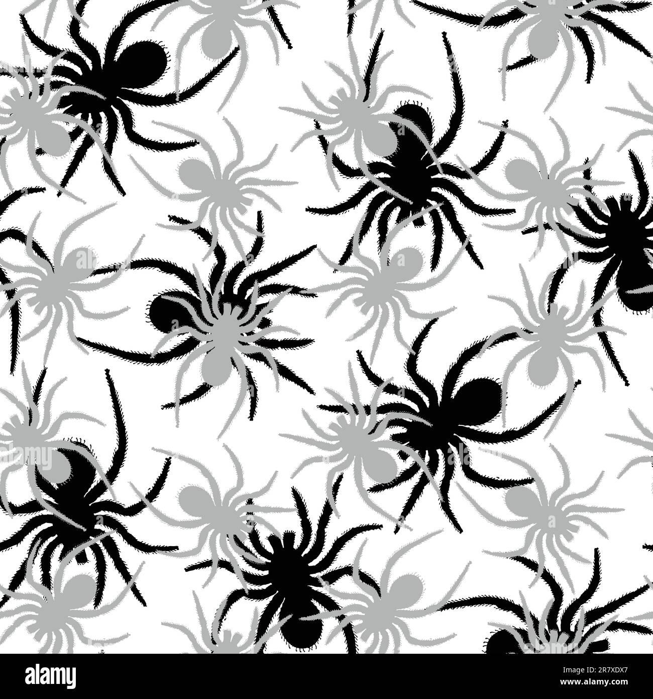 spiders pattern, abstract seamless texture; vector art illustration ...