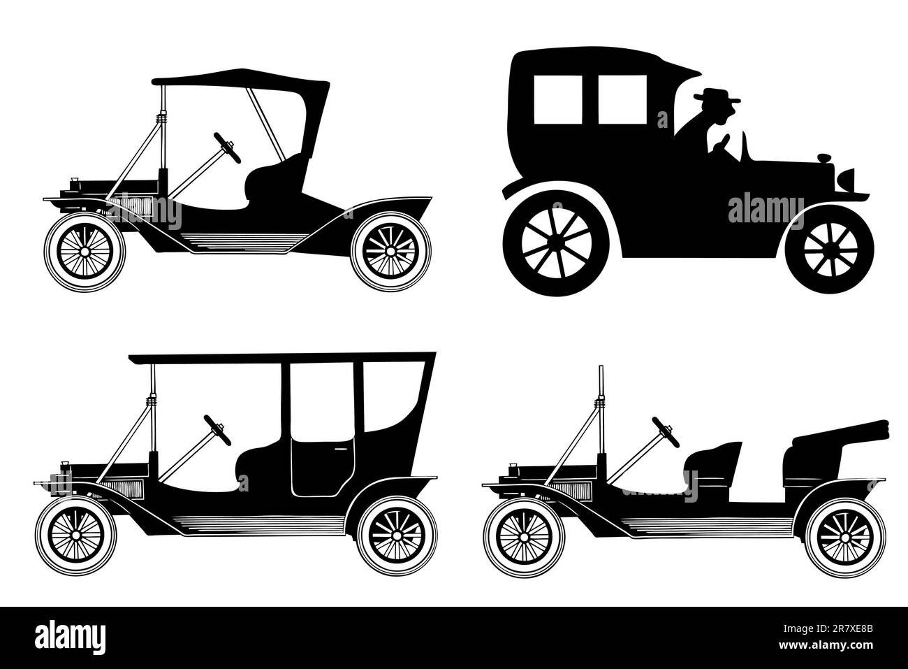 vector retro car on white background Stock Vector Image & Art - Alamy