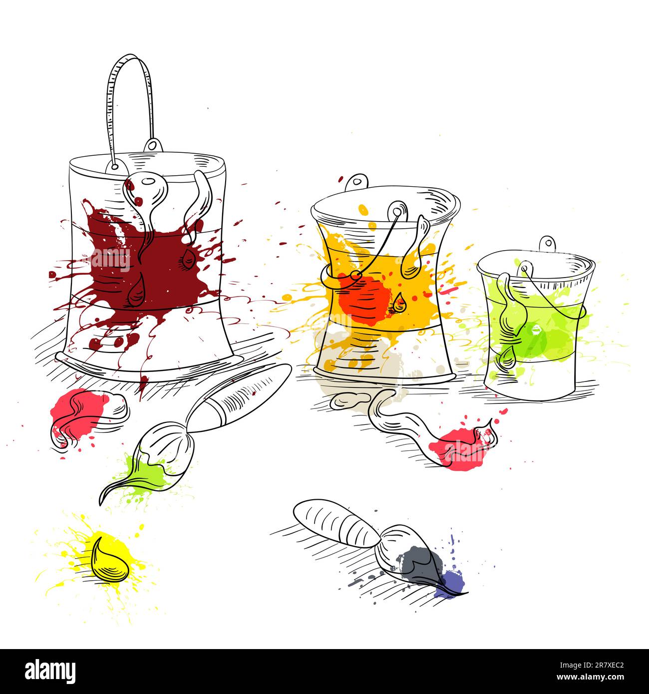 Paint can cans Stock Vector Images - Alamy
