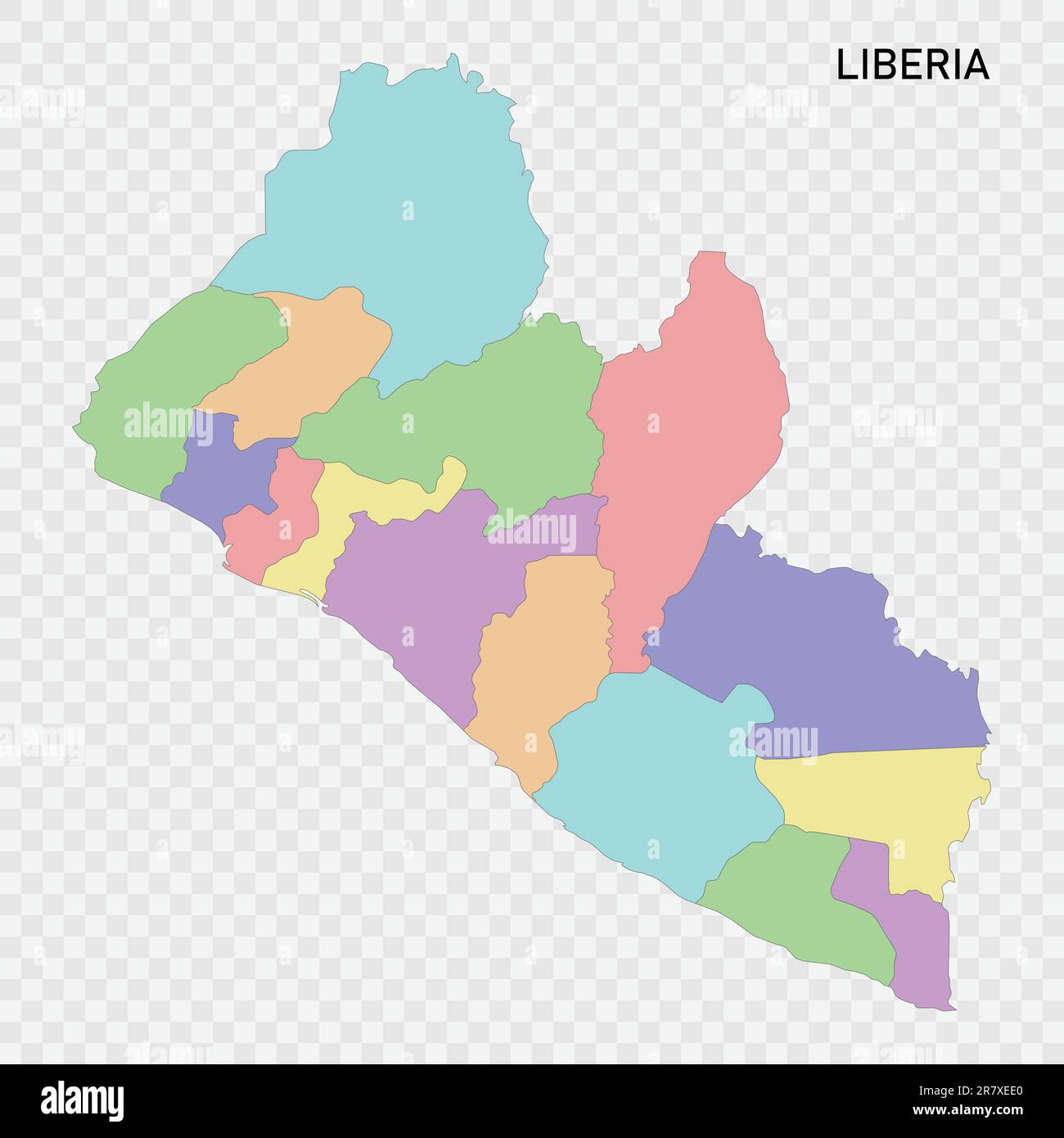 Liberia political map administrative hi-res stock photography and ...