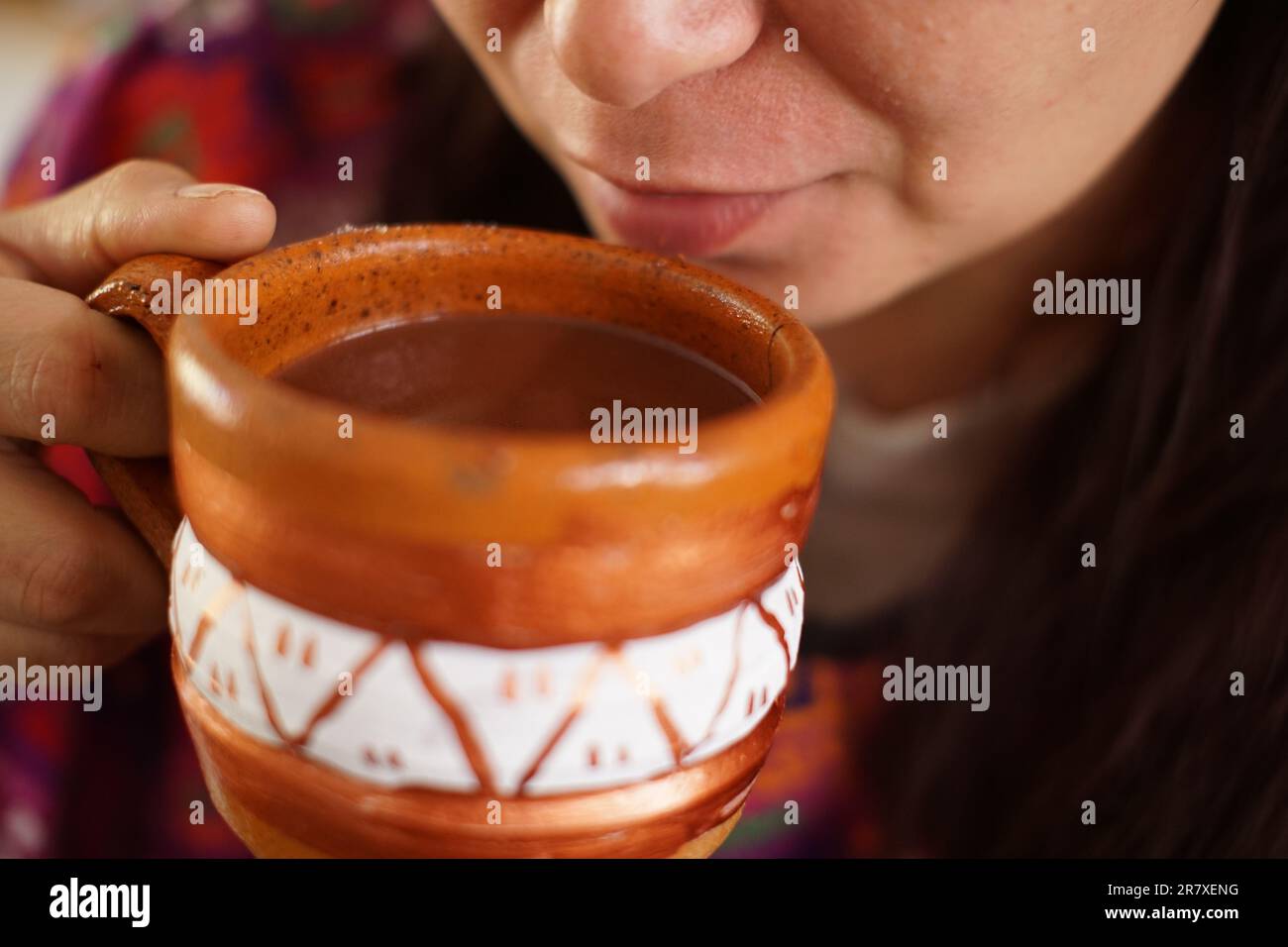 Woman drinking hot chocolate hi-res stock photography and images - Alamy