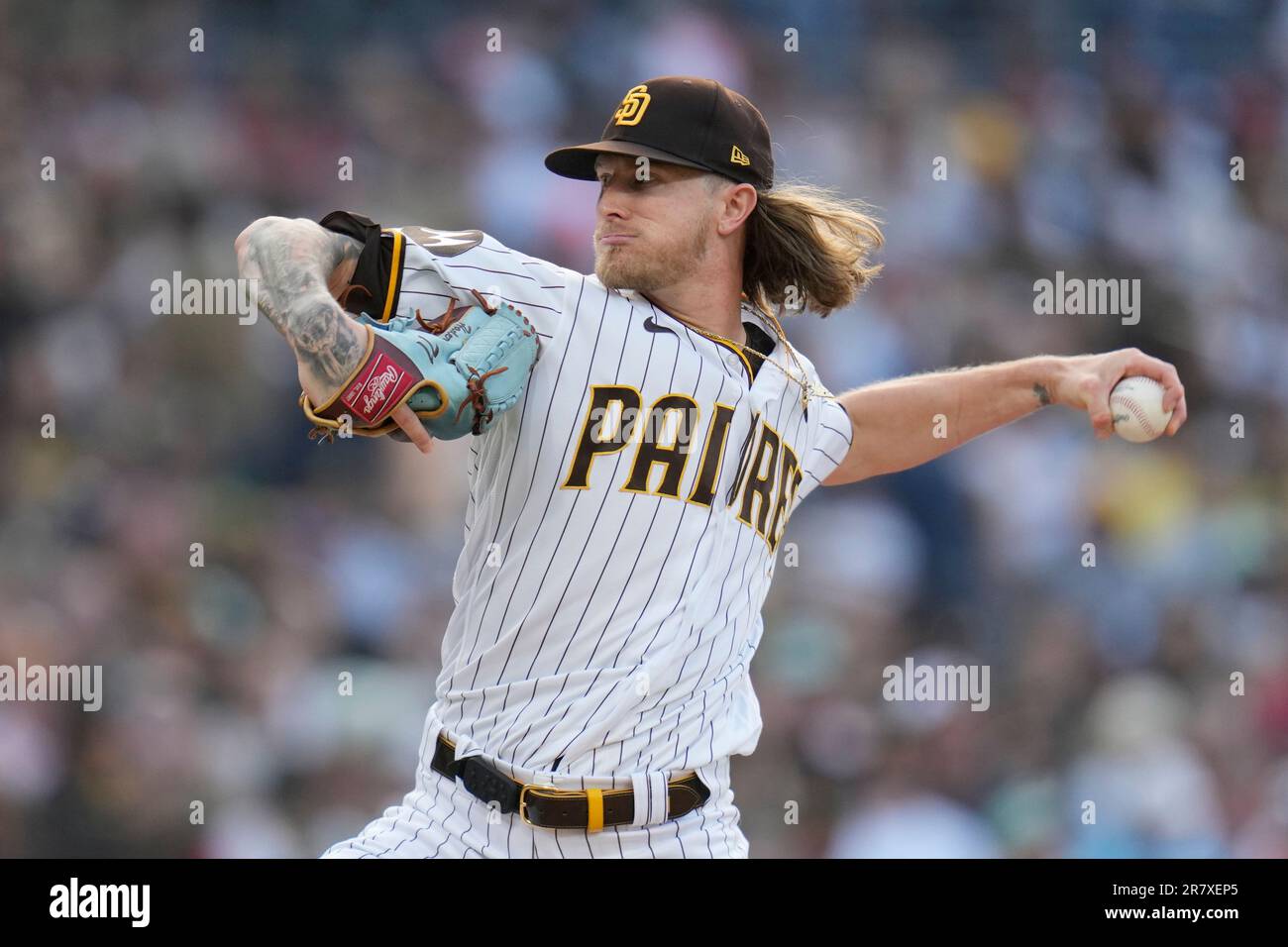 San Diego Padres relief pitcher Josh Hader works against a Tampa Bay ...