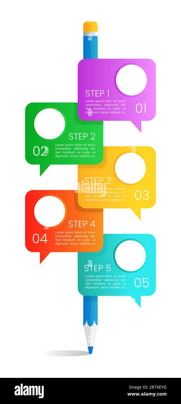 Writing learning skills infographic chart design template Stock Vector ...