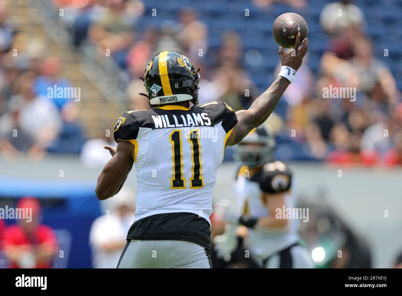 CANTON, OH - JUNE 17: Pittsburgh Maulers quarterback Troy Williams (11 ...