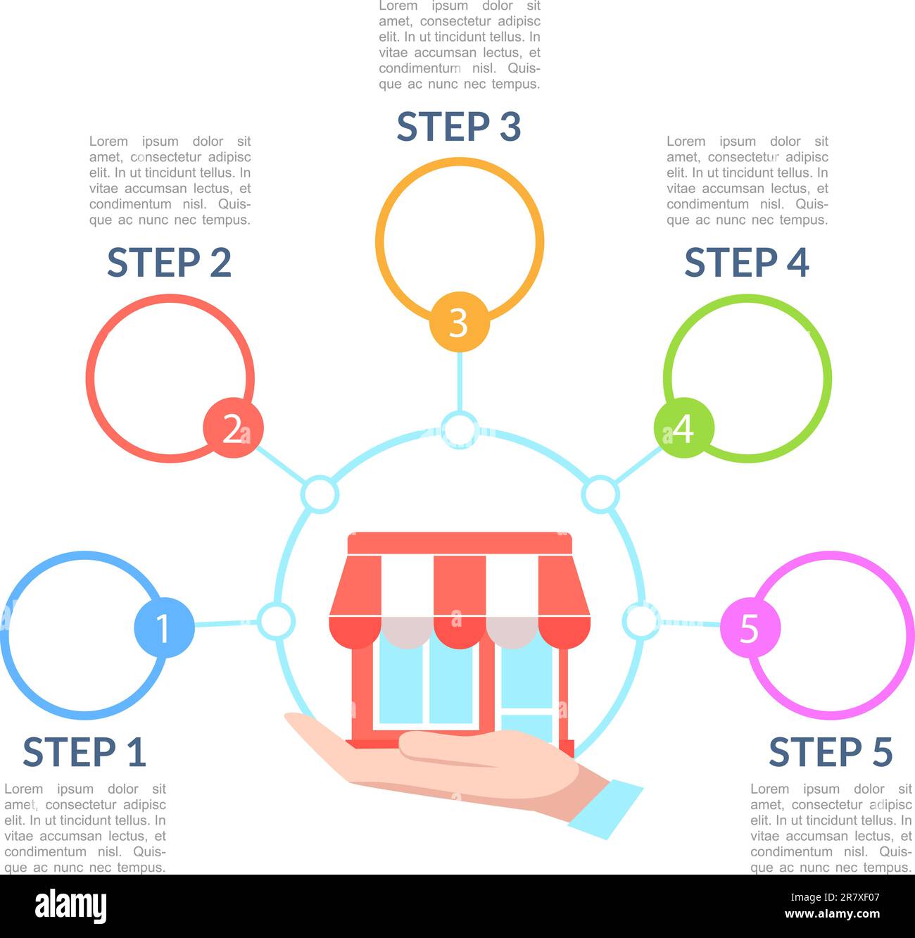 Personal store opening strategy infographic chart design template Stock ...