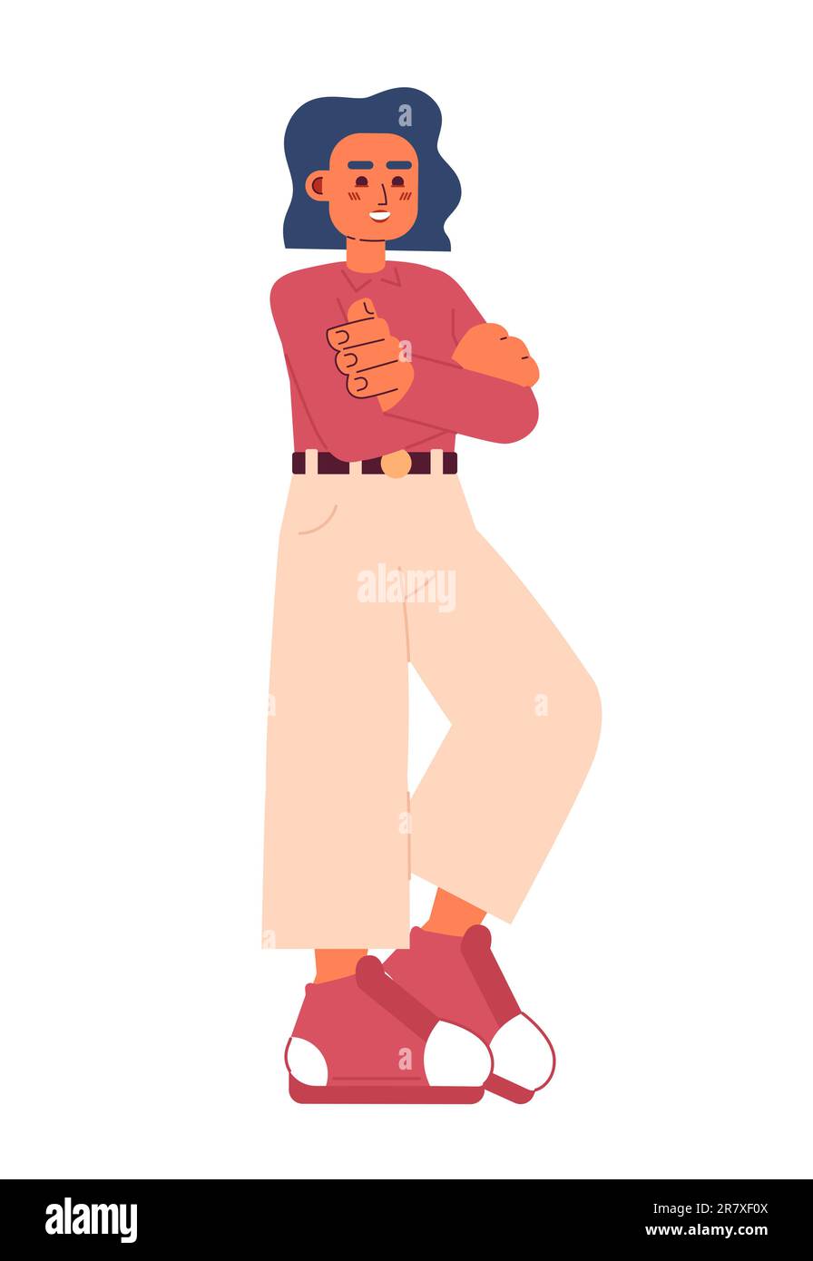 Cartoon woman crossed arms hi-res stock photography and images - Alamy