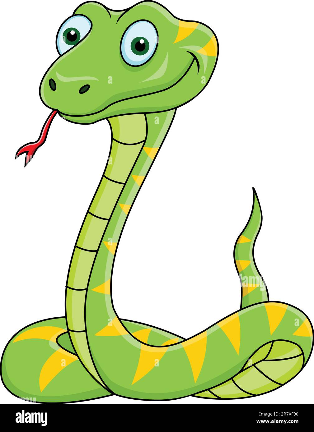 Vector Illustration Of Funny Snake Cart Stock Vector Image & Art - Alamy
