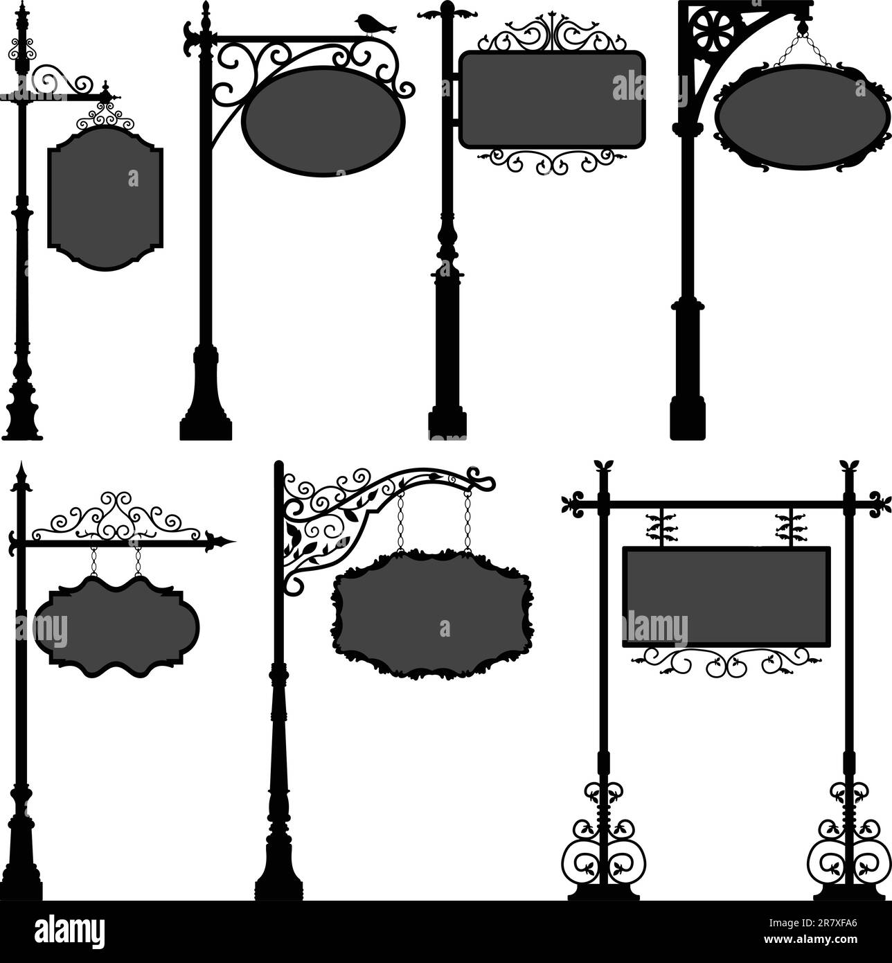 A set of street pole with frame Stock Vector Image & Art - Alamy