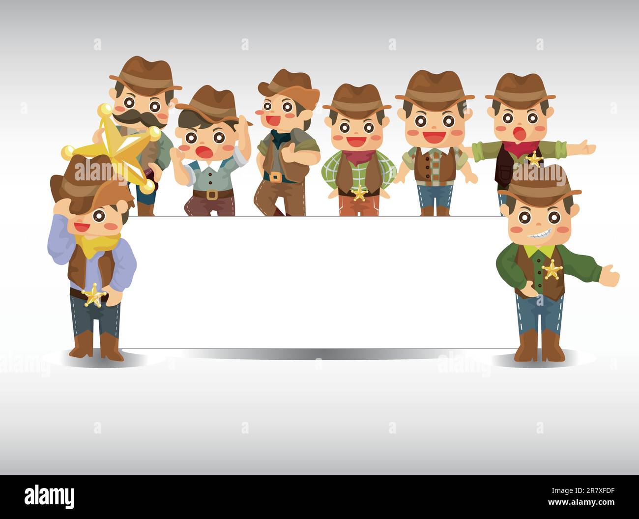 cartoon cowboy card Stock Vector Image & Art - Alamy
