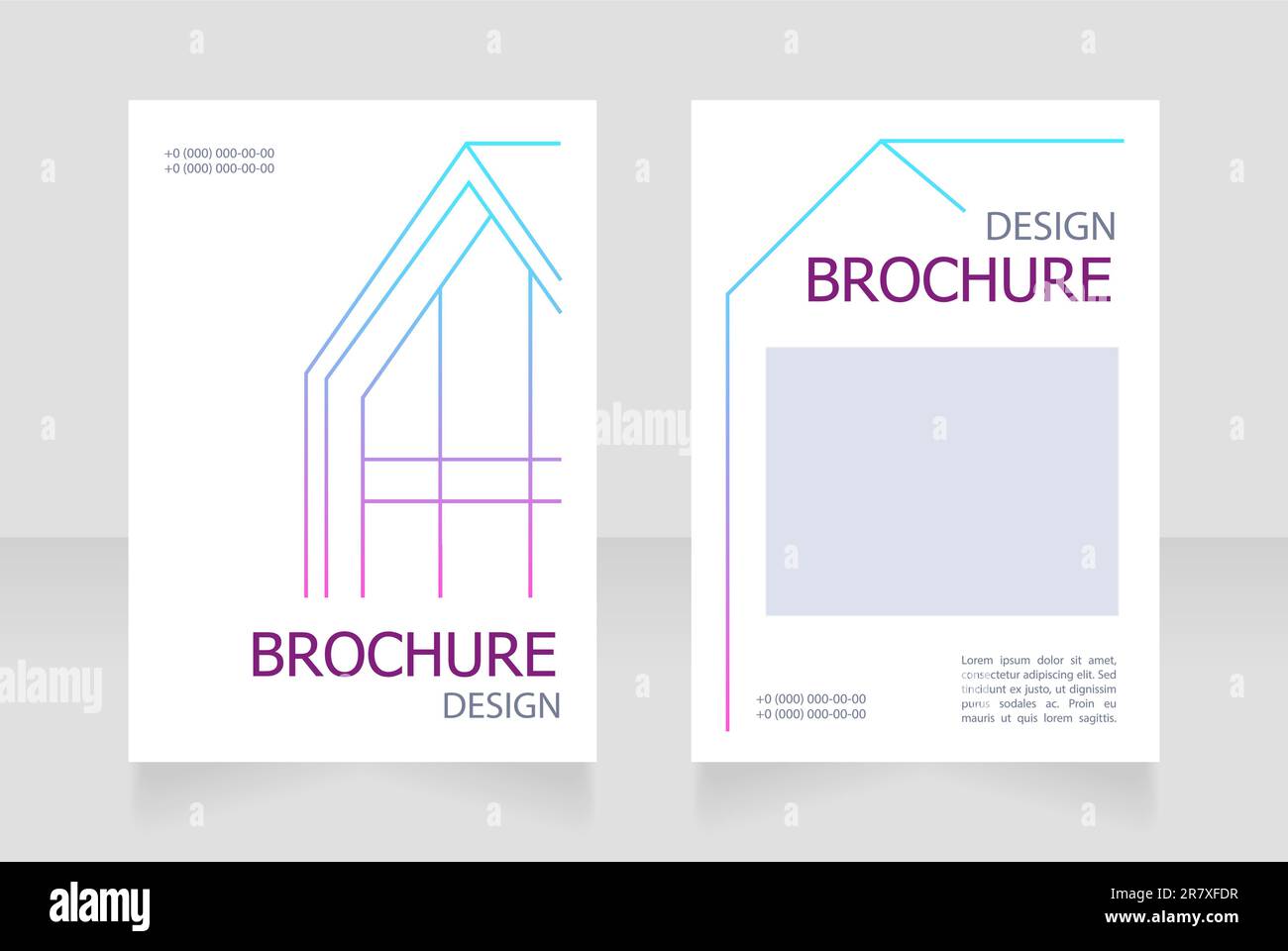Construction company service blank brochure design Stock Vector Image ...