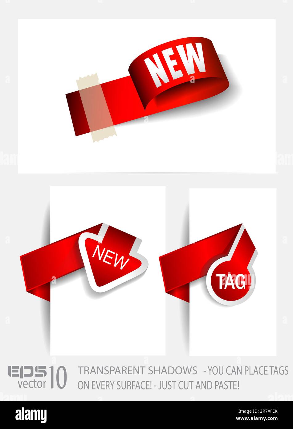 Original Style Paper Tags with TRANSPARENT shadows. Ready to copy and ...
