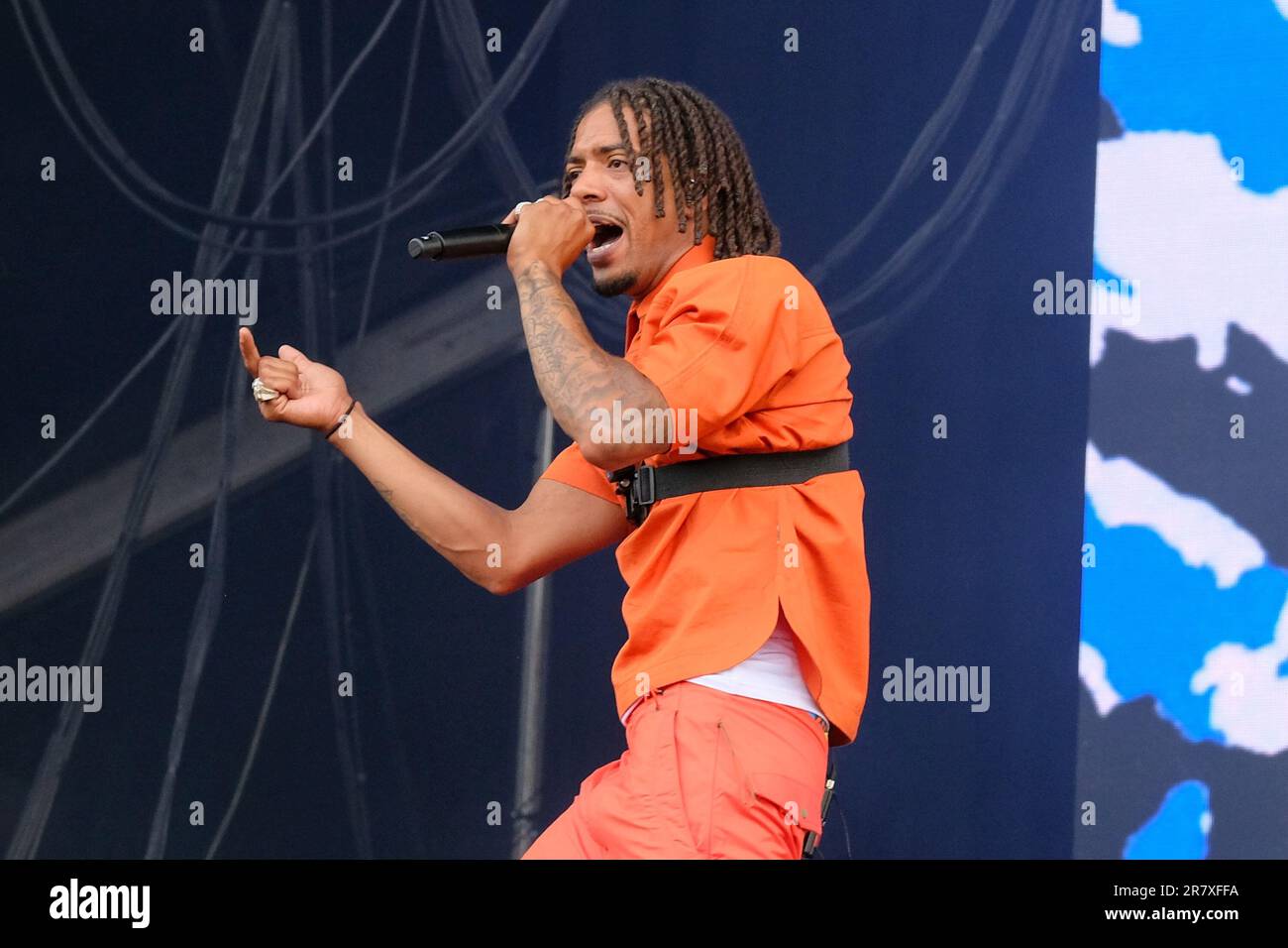 Richard Rawson, known by his stage name Fazer, performing live on stage ...