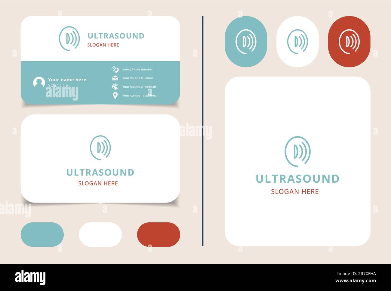 Ultrasound logo design with editable slogan. Branding book and business ...
