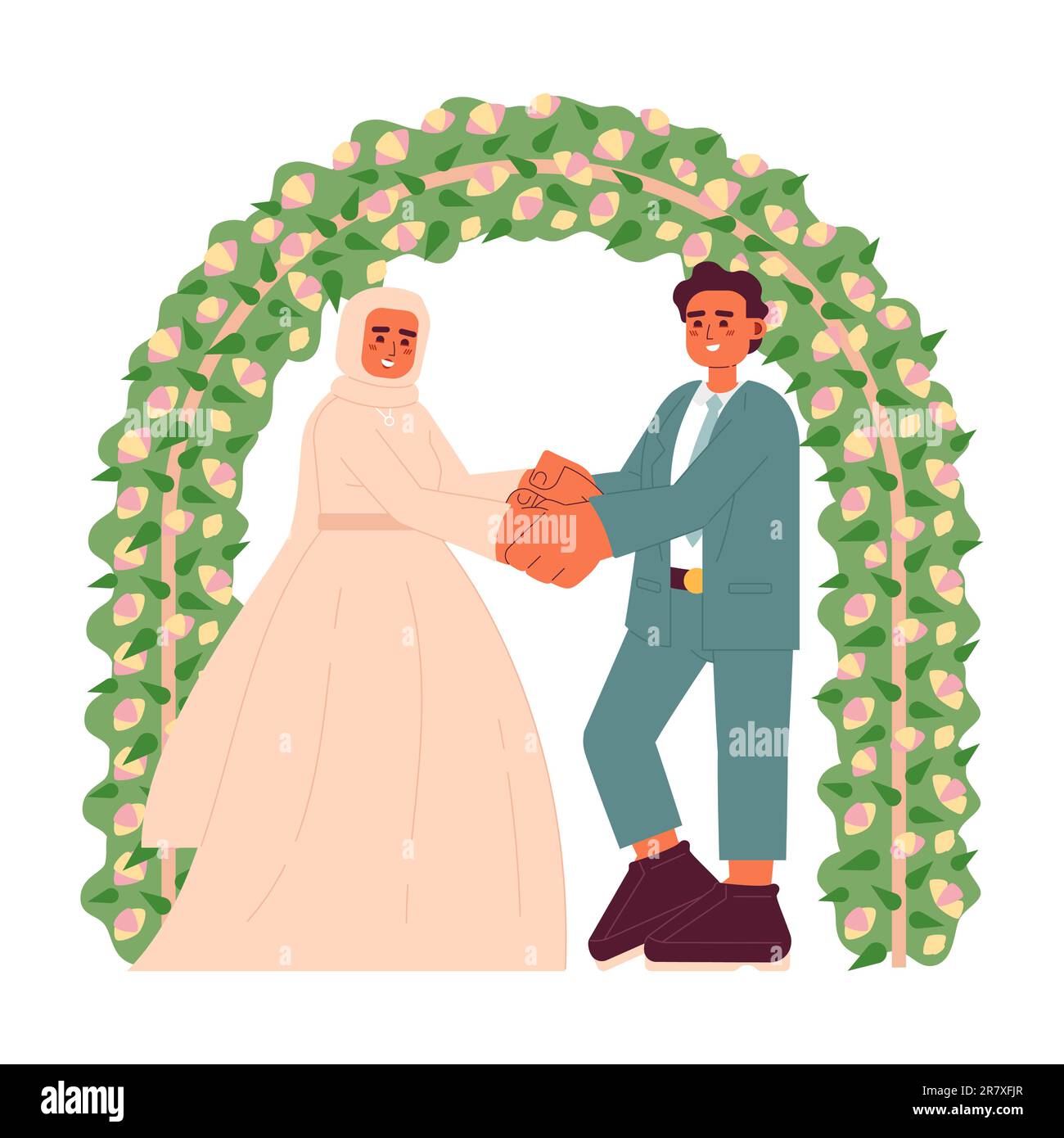 Malay wedding flat concept vector spot illustration Stock Vector Image ...