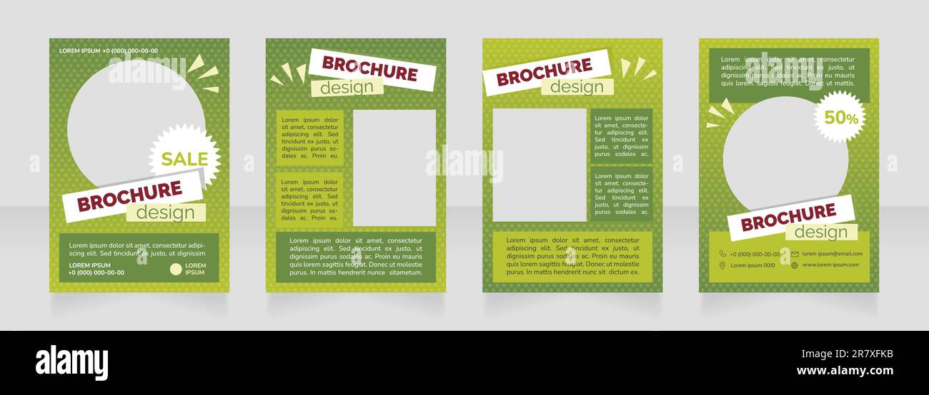Organic grocery discounts blank brochure design Stock Vector Image ...