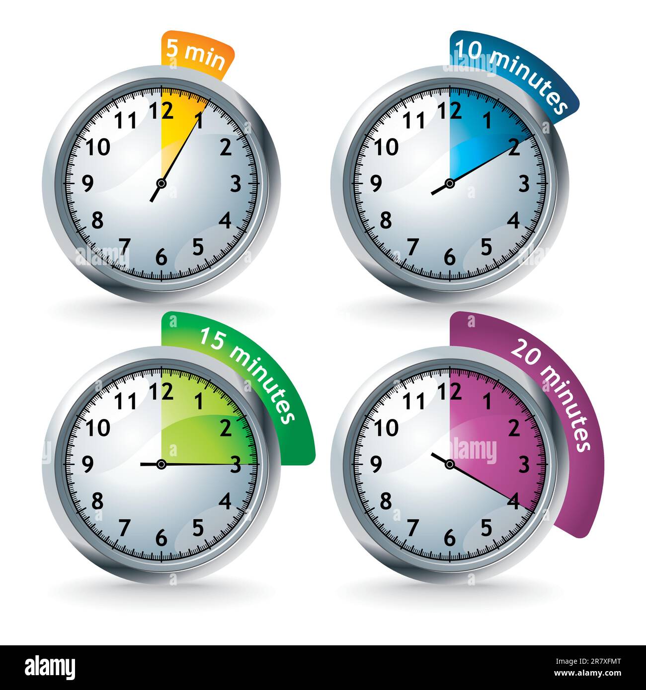 set of timers - vector illustration Stock Vector Image & Art - Alamy