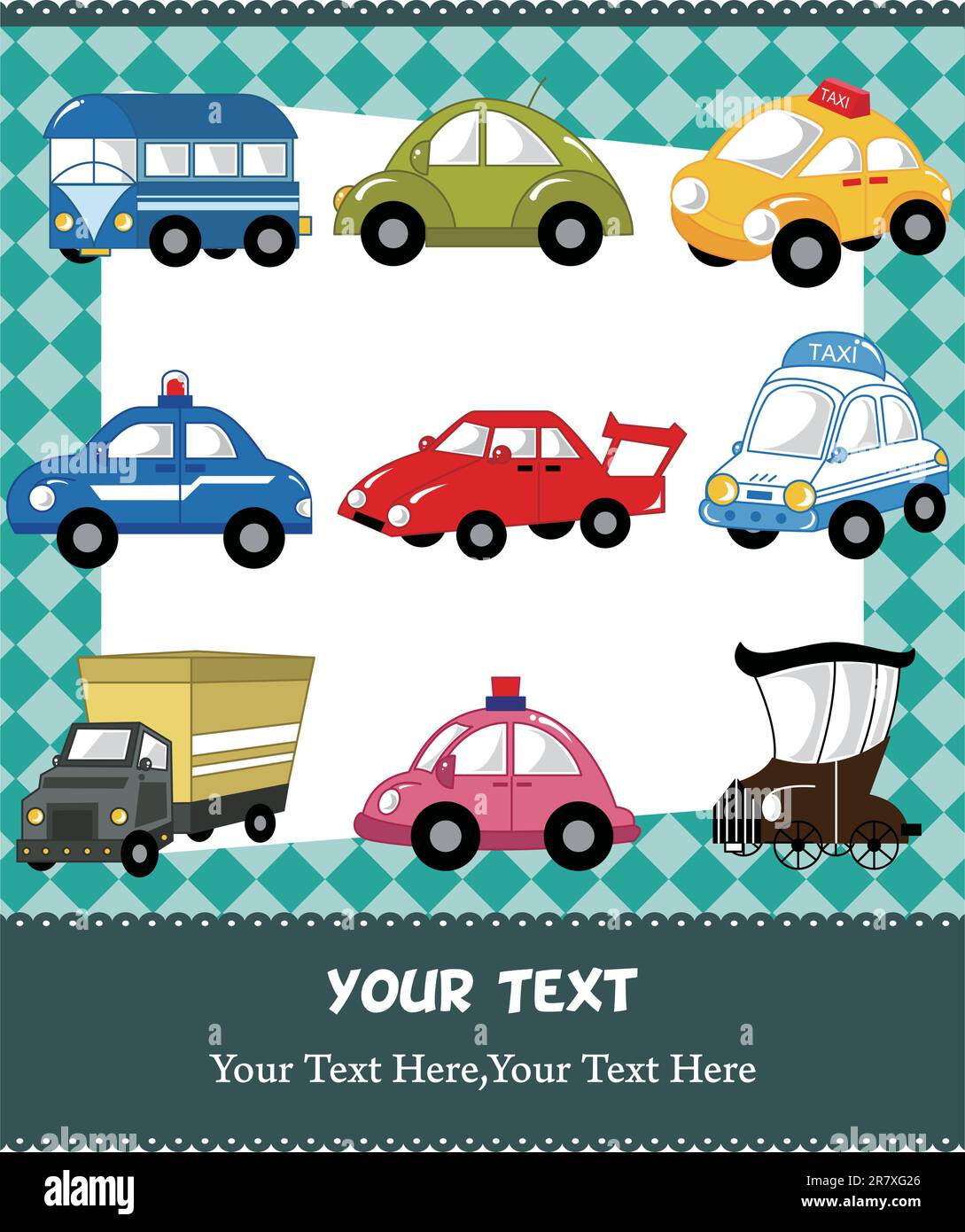 cartoon car card Stock Vector Image & Art - Alamy