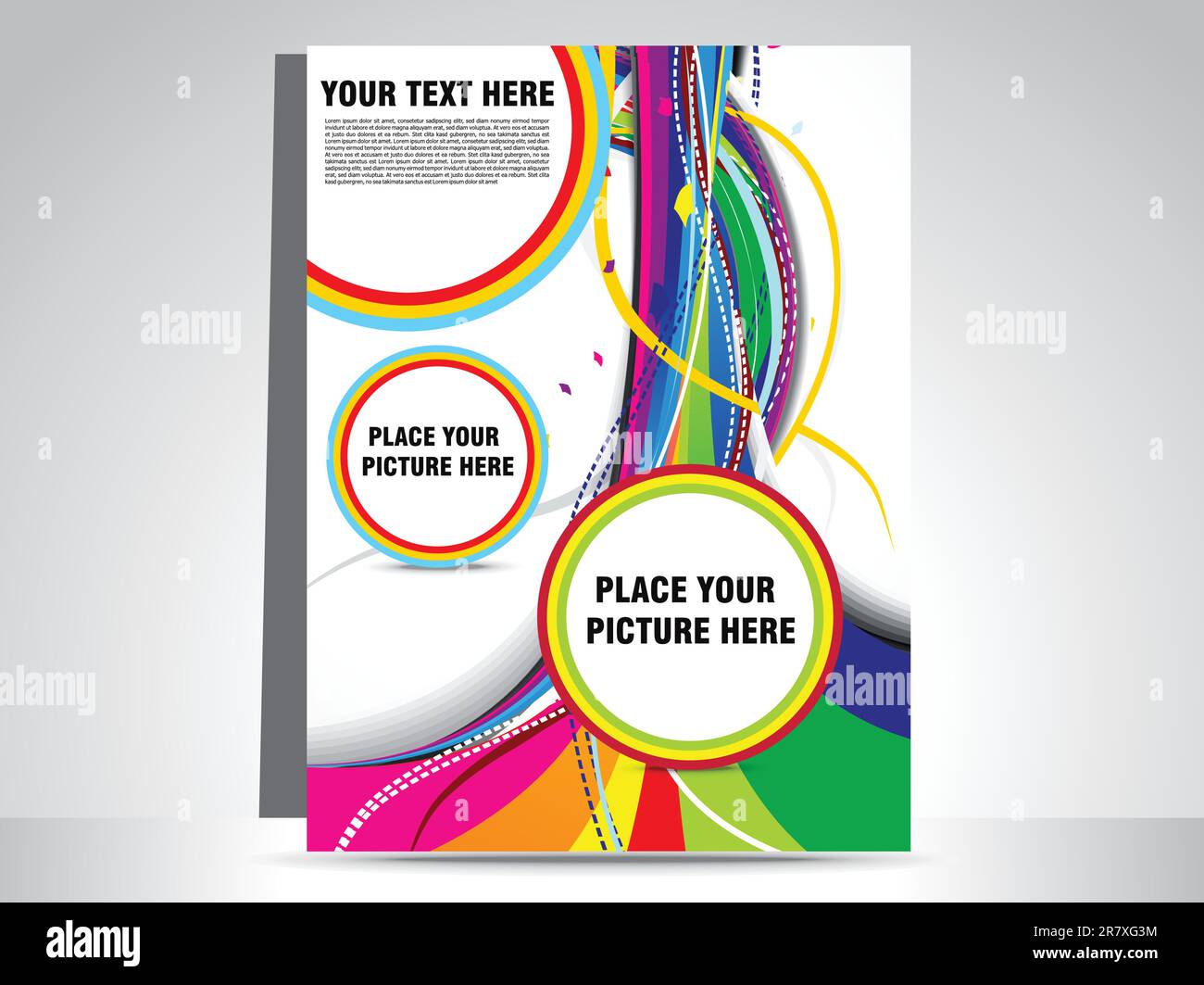 abstract colorful wave flayer vector illustration Stock Vector Image ...