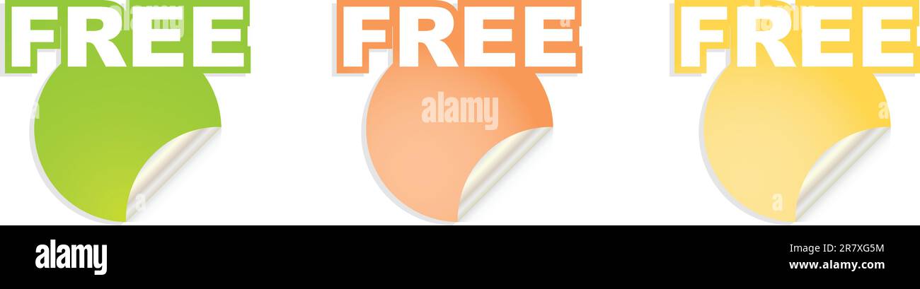 vector stickers with text free Stock Vector Image & Art - Alamy